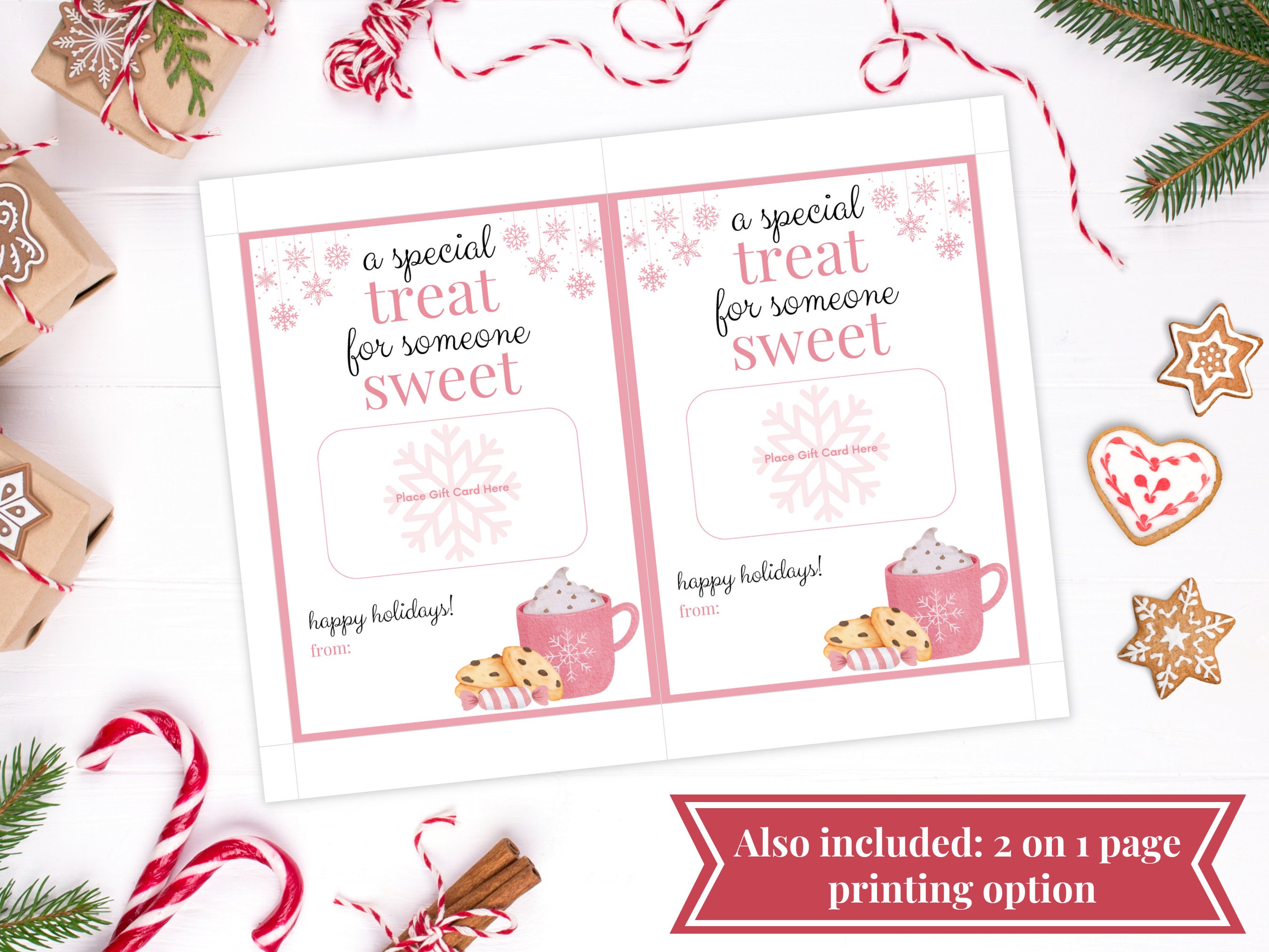 Printable Gift Card Holder Gift Card Holder Christmas Coffee Drinker ...