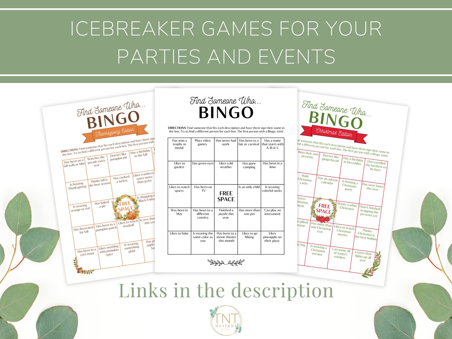 Thanksgiving Find Someone Who Bingo Printable Game | Find the Guest ...