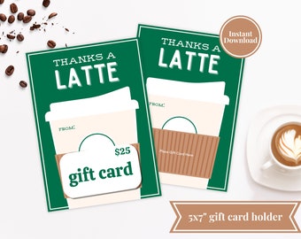 Printable Gift Card Holder | Gift Card Holder Christmas | Coffee ...