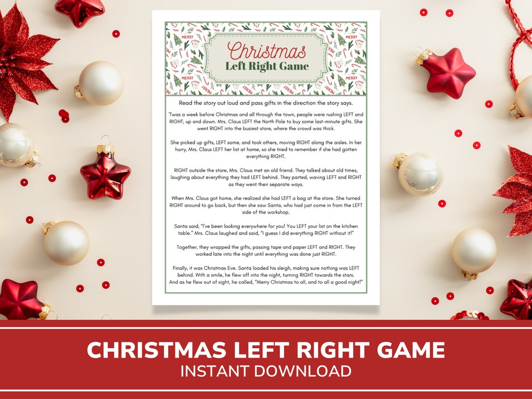 Christmas Left Right Game | Christmas Party Game | Gift Exchange Game ...