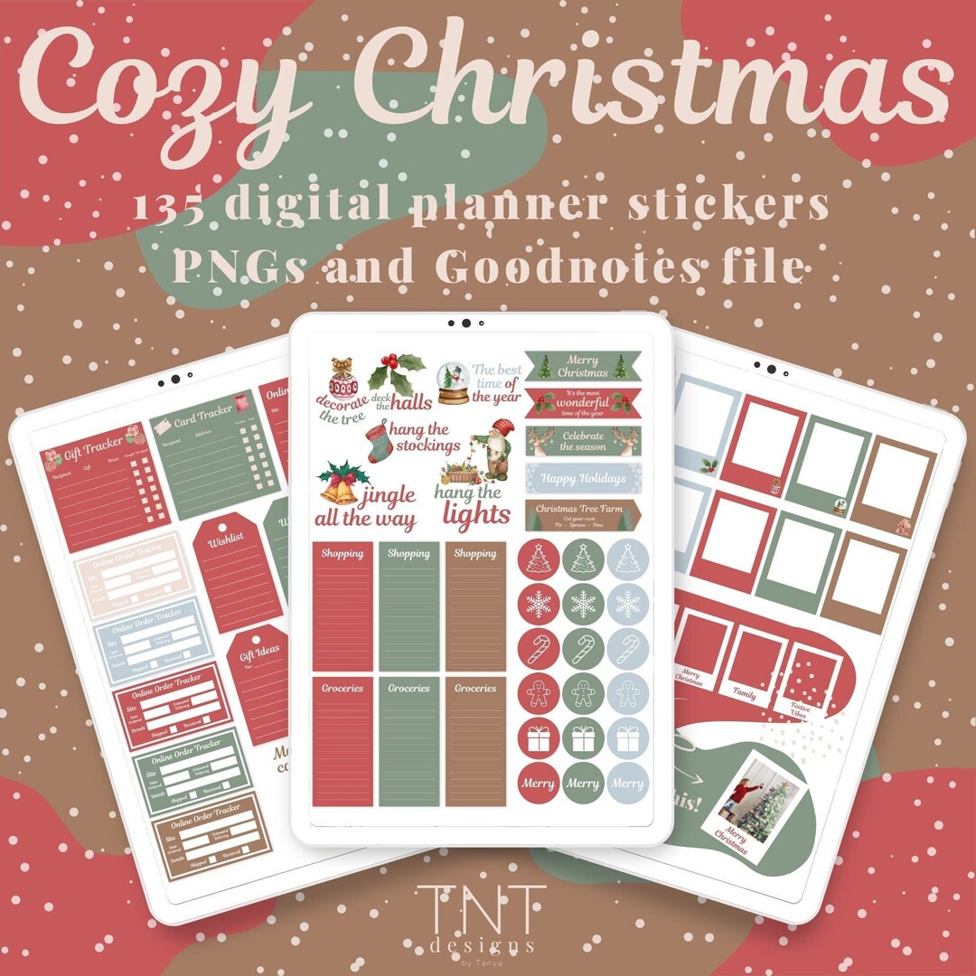 Christmas Digital Stickers | December Planner Stickers | Christmas ...