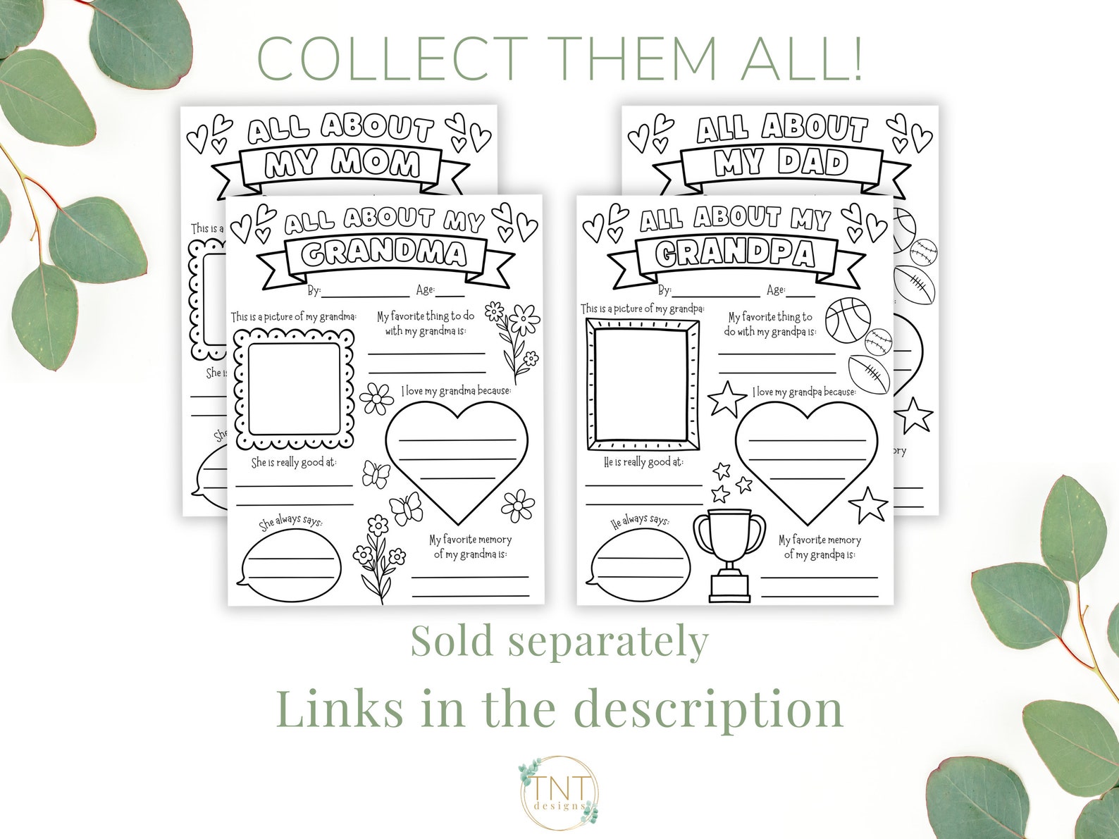 All About Grandpa Questionnaire | Printable Fathers Day Gift | Fathers ...