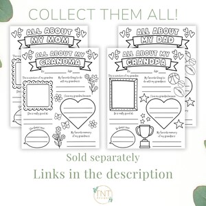 All About Grandpa Questionnaire | Printable Fathers Day Gift | Fathers ...