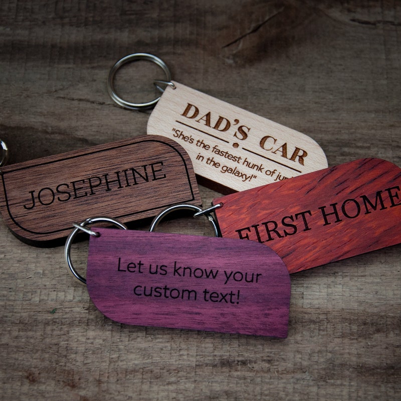 Wooden Keychain - Etsy