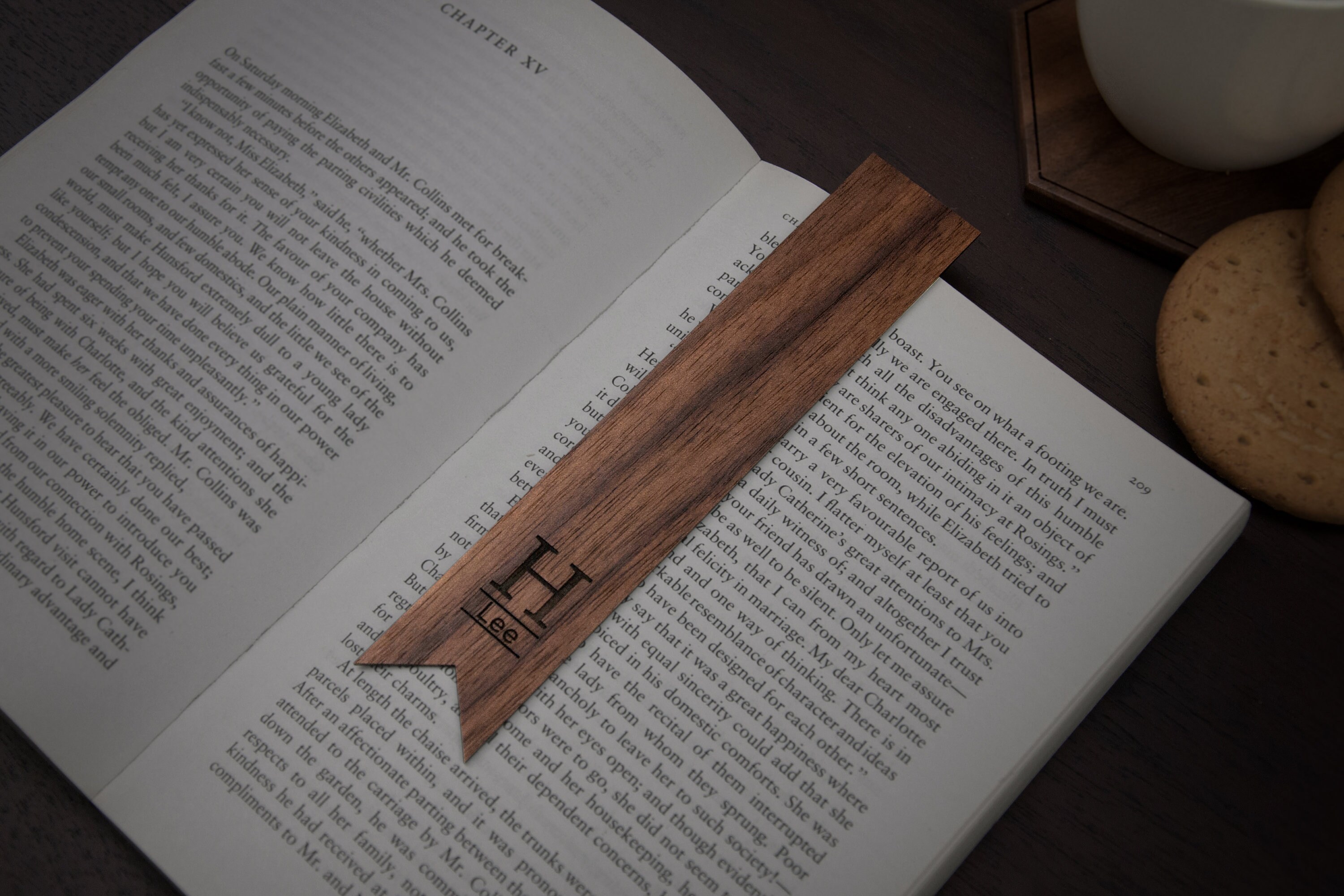 Personalized Wooden Bookmark Ribbon Walnut Engraved Gift - Etsy