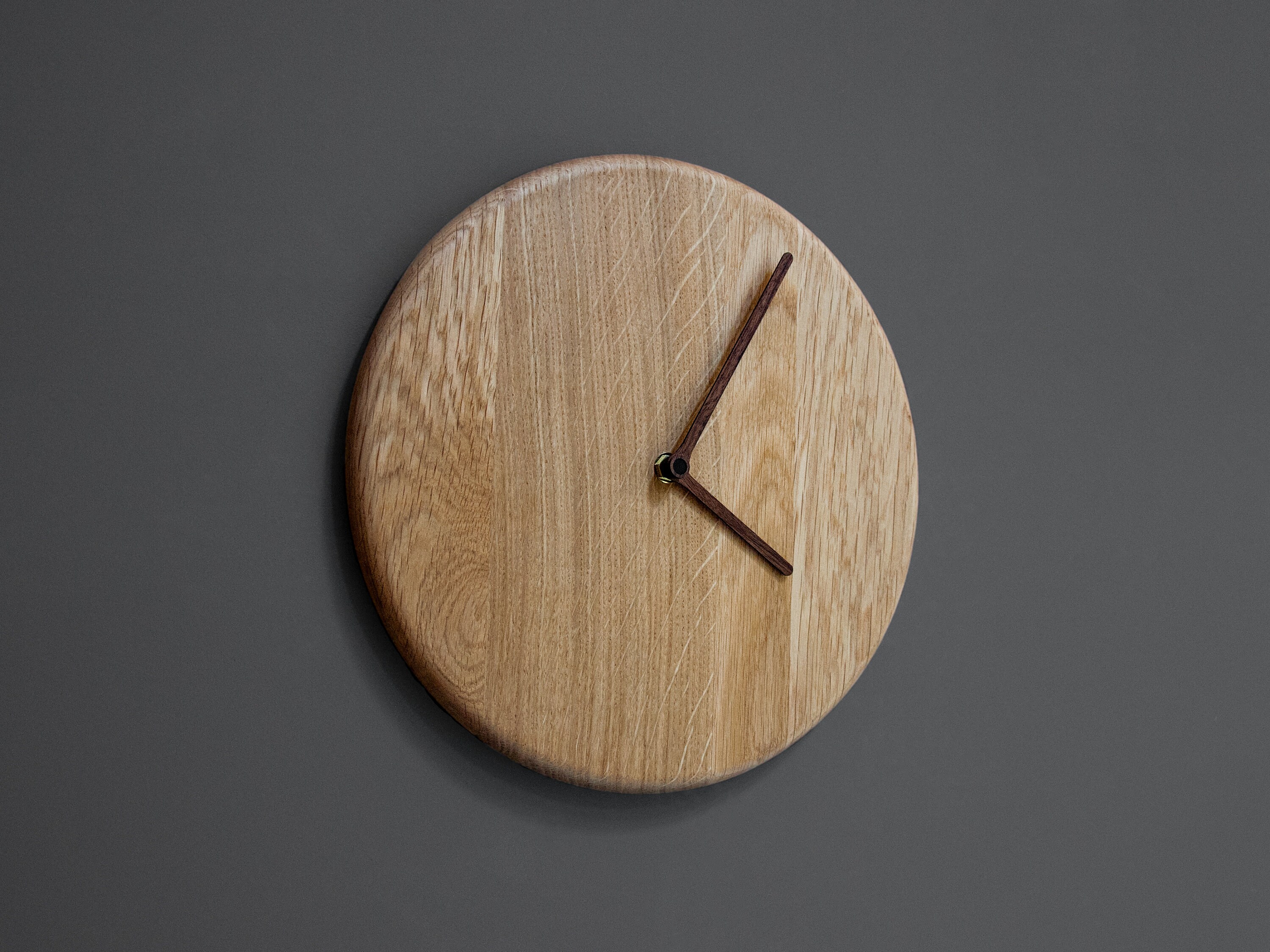 Minimalist Wooden Clock Solid Oak Natural | Etsy