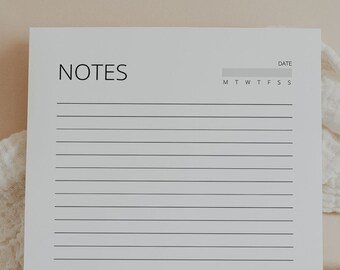 Printable Lined Notes Planner Inserts Half Letter Size - Etsy