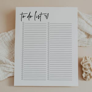 to do list blank sheet