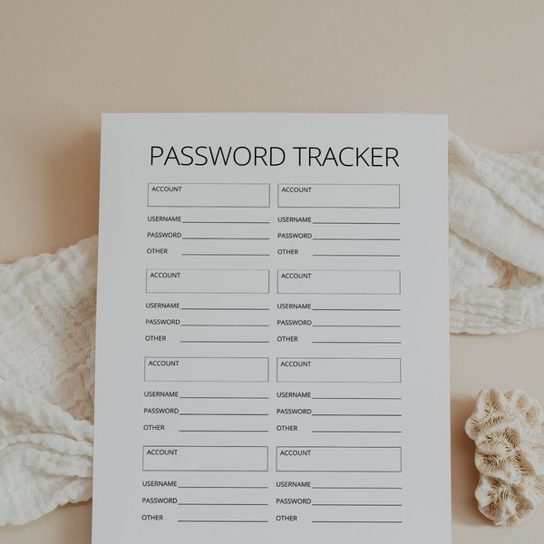 Password Journal - Etsy