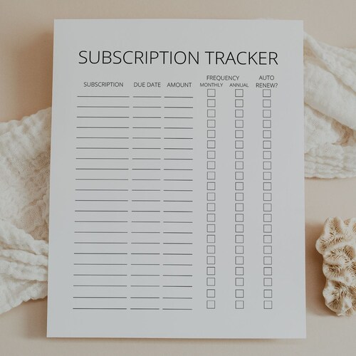Printable Subscription Tracker Subscription Log Expense - Etsy Printable Subscription Tracker Subscription Log Expense - Etsy