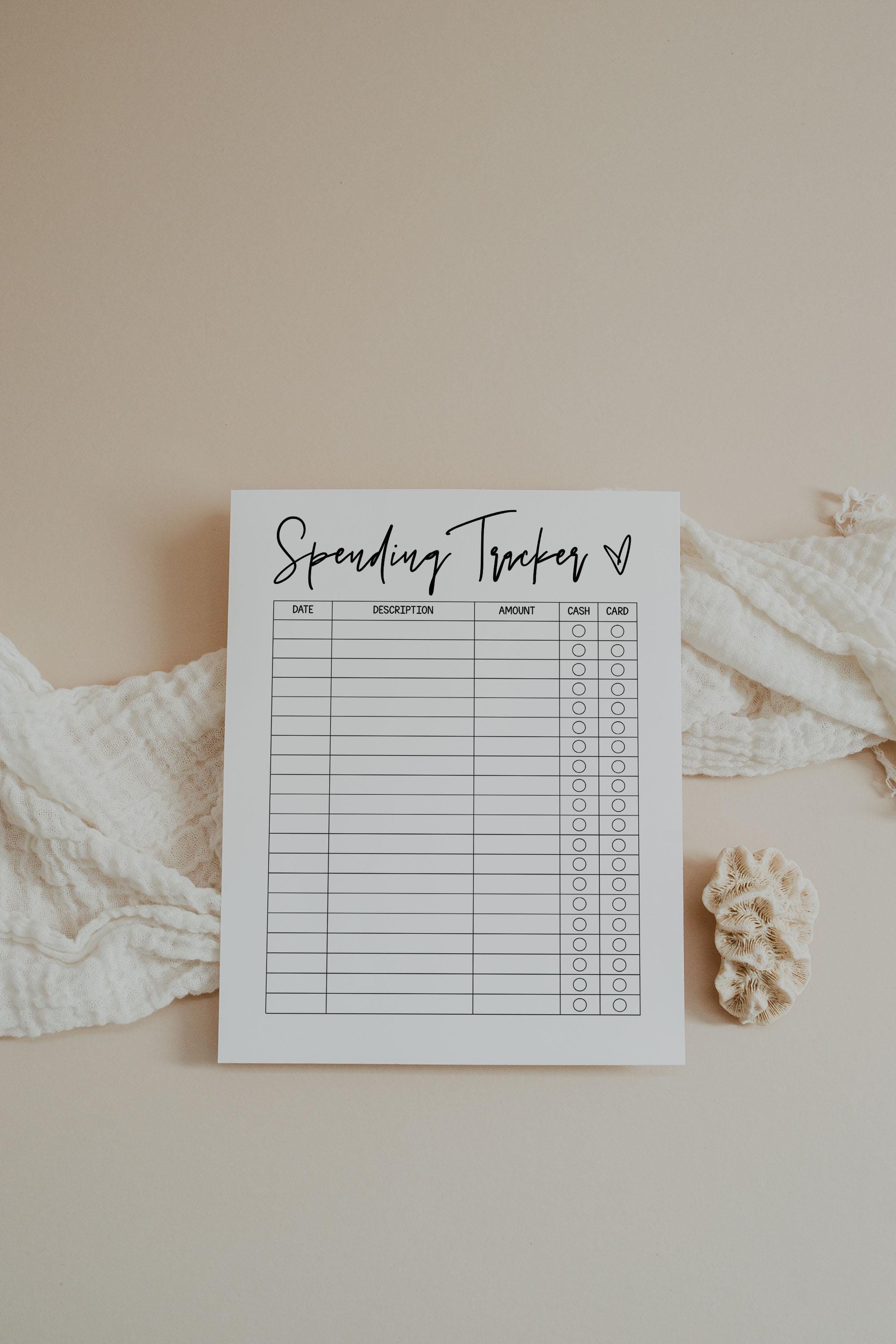 Spending Tracker, Expense Tracker, Purchase Log, Personal Finance ...