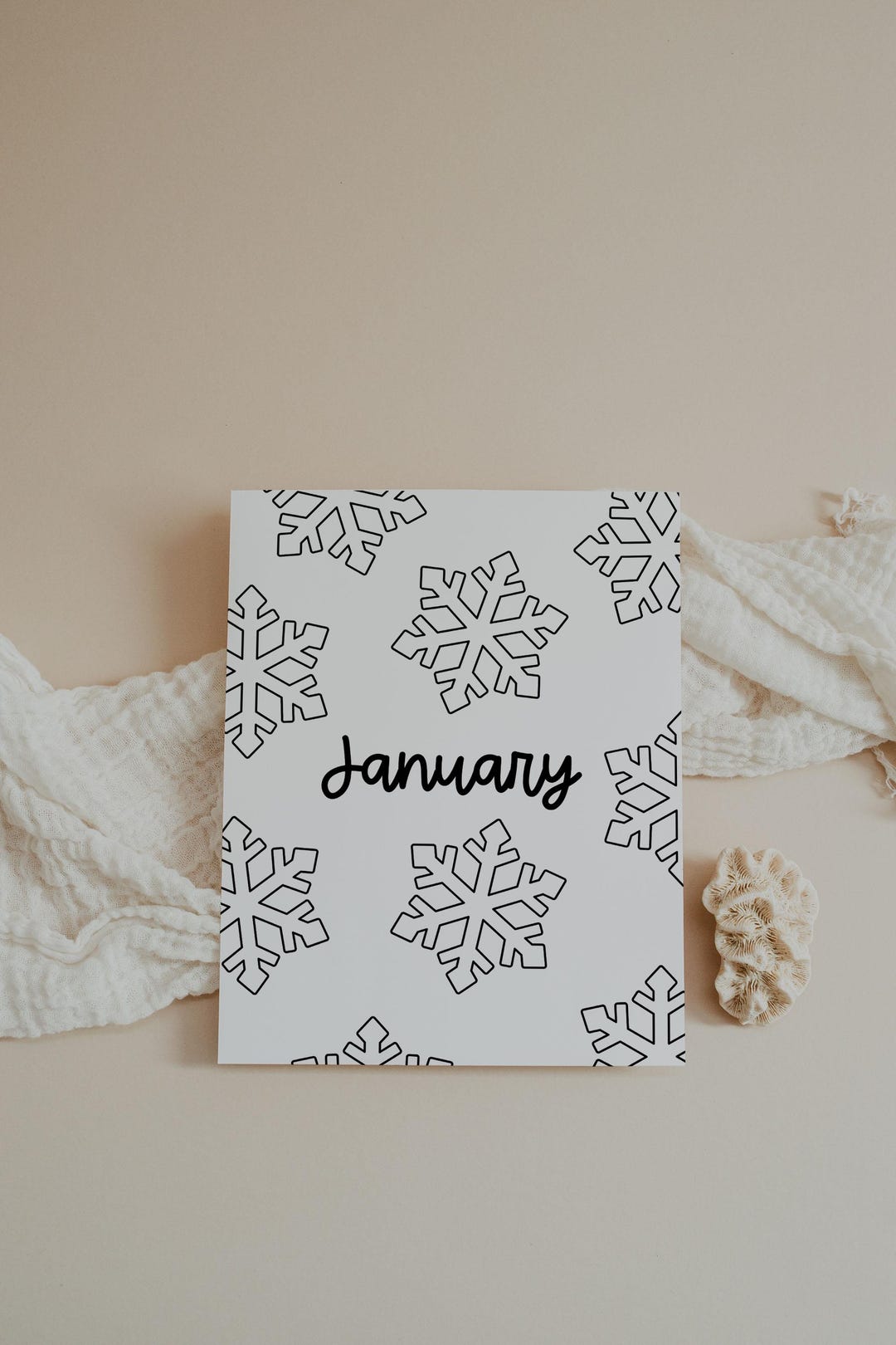 January Title Cover Page, Bullet Journal, Planner, Tracker, Organizer ...