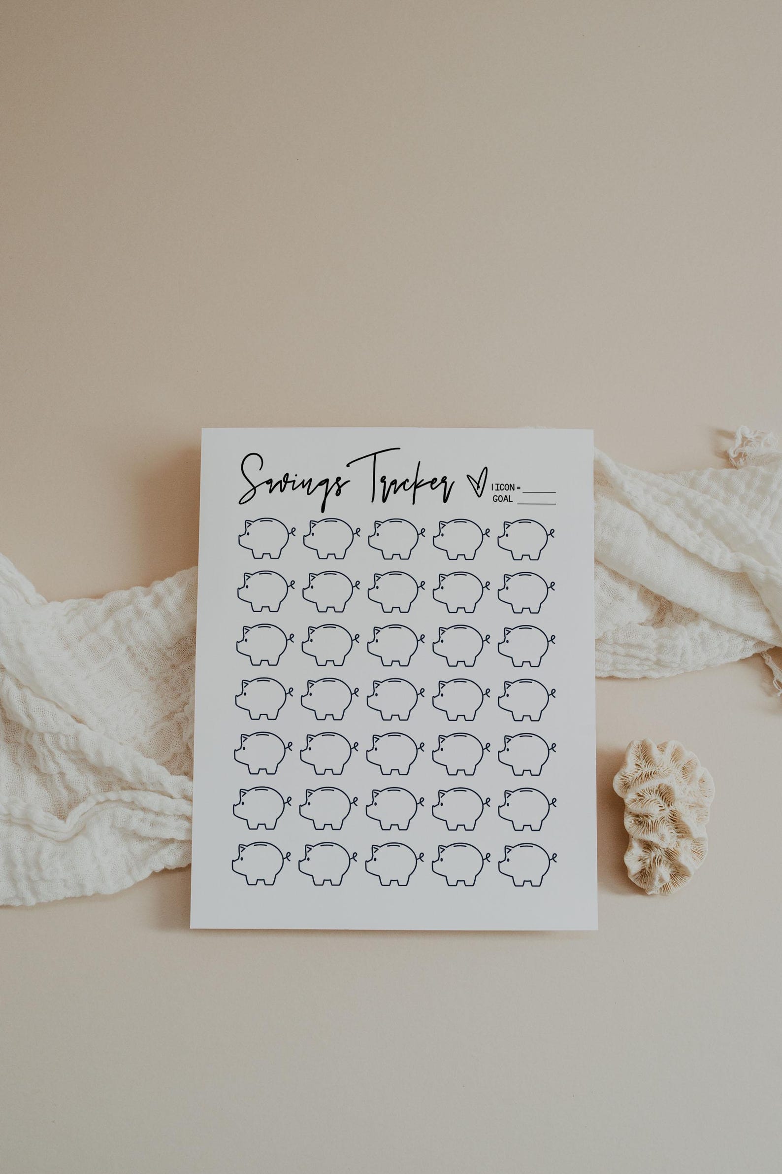 Savings Tracker, Piggy Bank Tracker, Money Saving Challenge, Budget ...