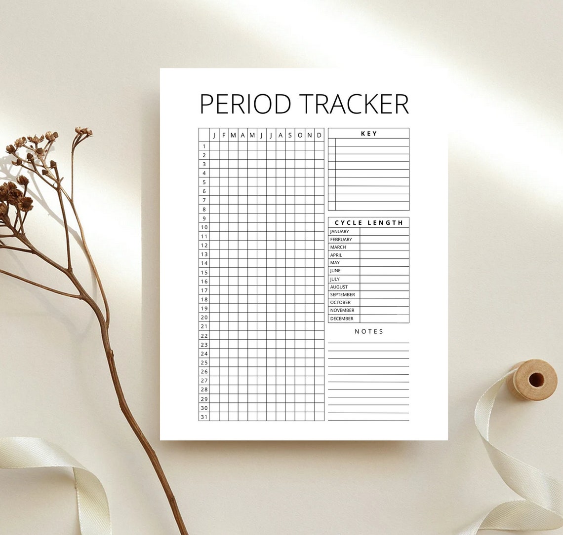 Printable Period Tracker Period Journal Period Log - Etsy