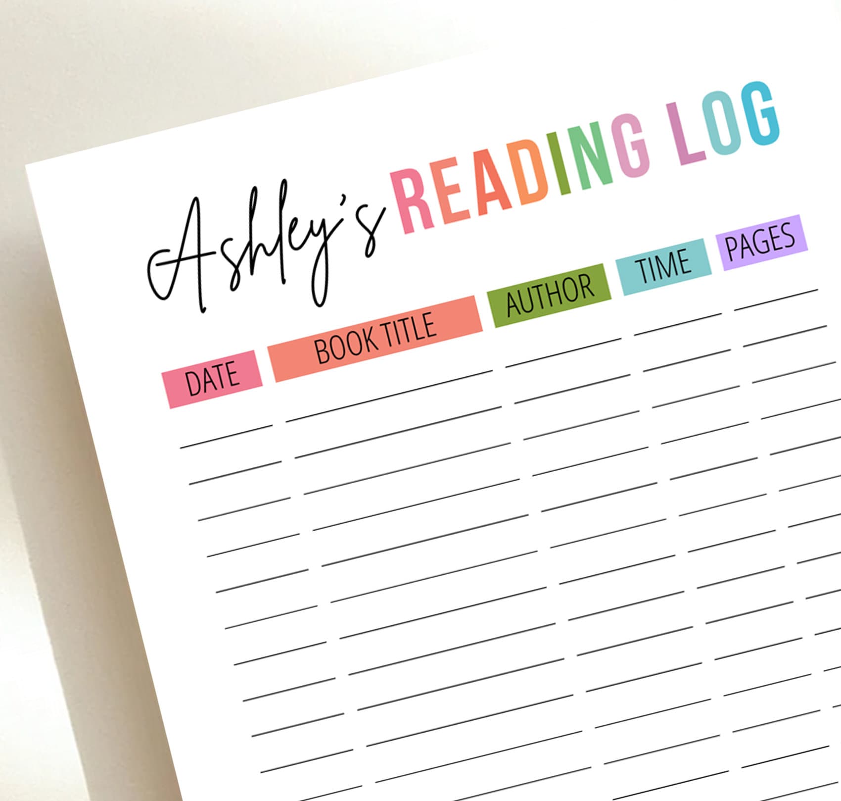EDITABLE PRINTABLE Kids Reading Log Template Book Tracker - Etsy