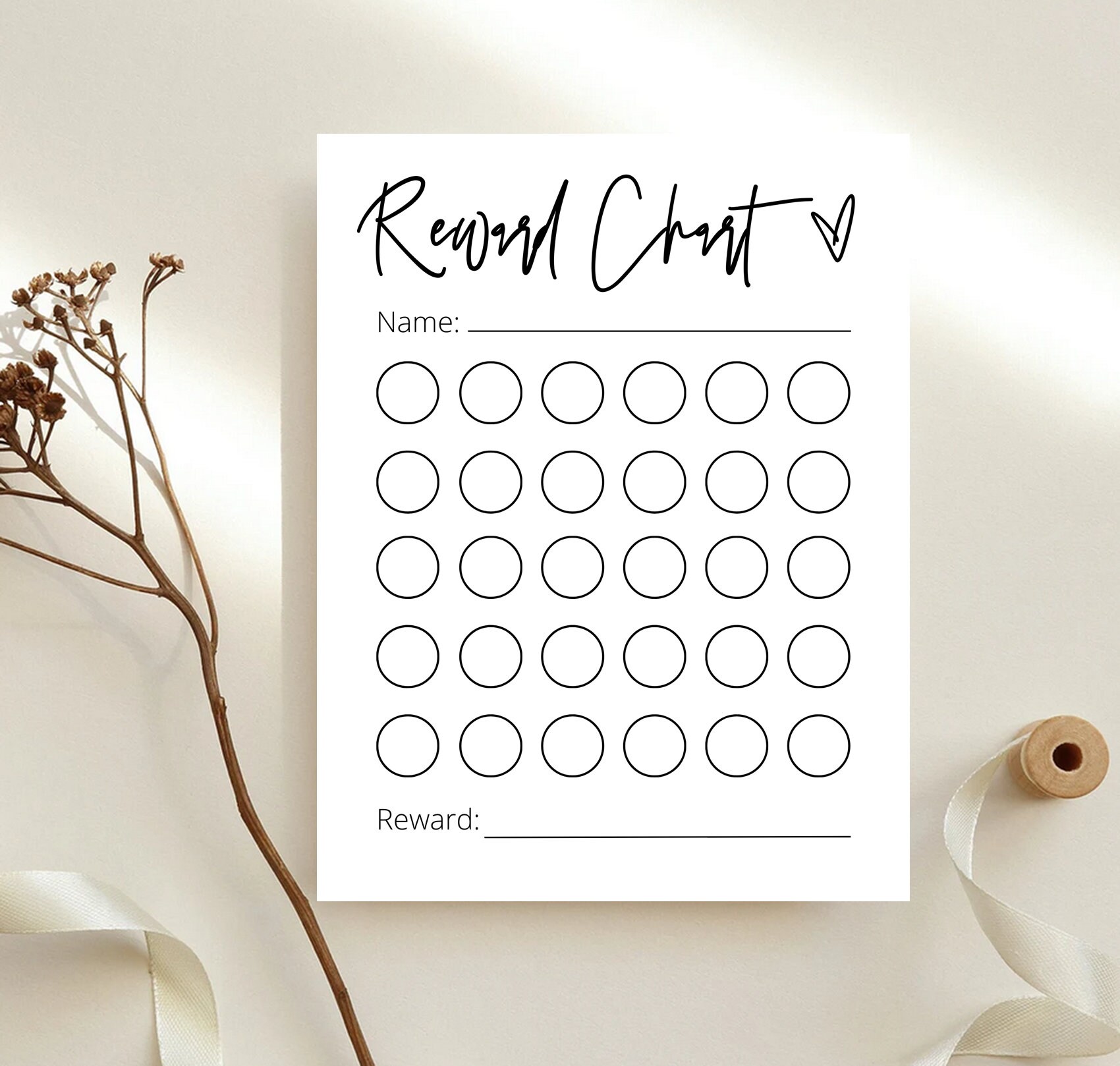 Printable Reward Chart Kids Reward Chart Routine Chore - Etsy