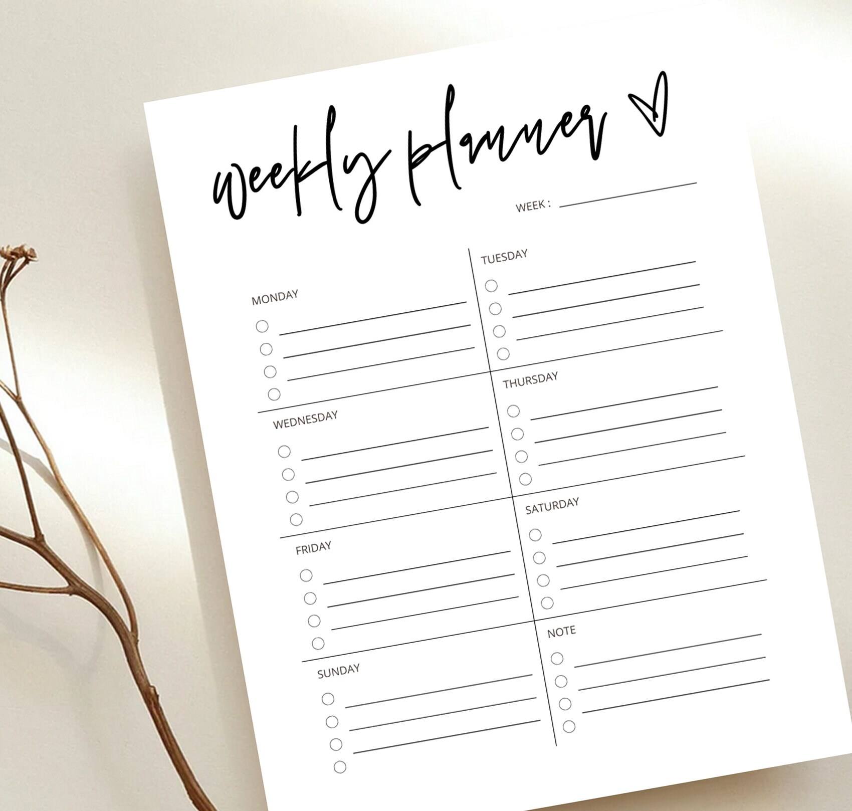 Weekly Planner Tracker Organizer to Do List Teacher - Etsy