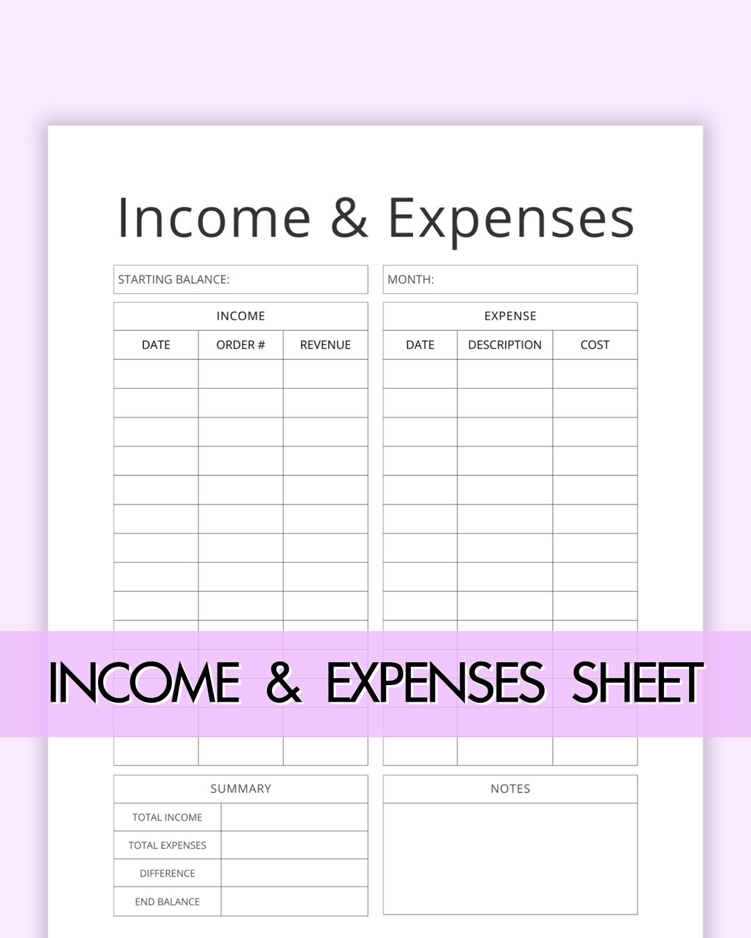Income Expenses Tracker, Bills, Budget, Payment, Personal Finance ...