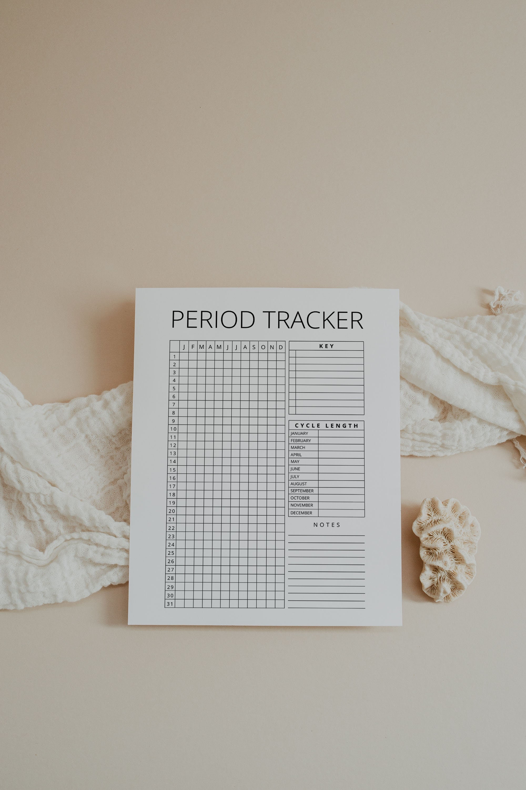 Printable Period Tracker, Period Journal, Period Log, Menstruation ...