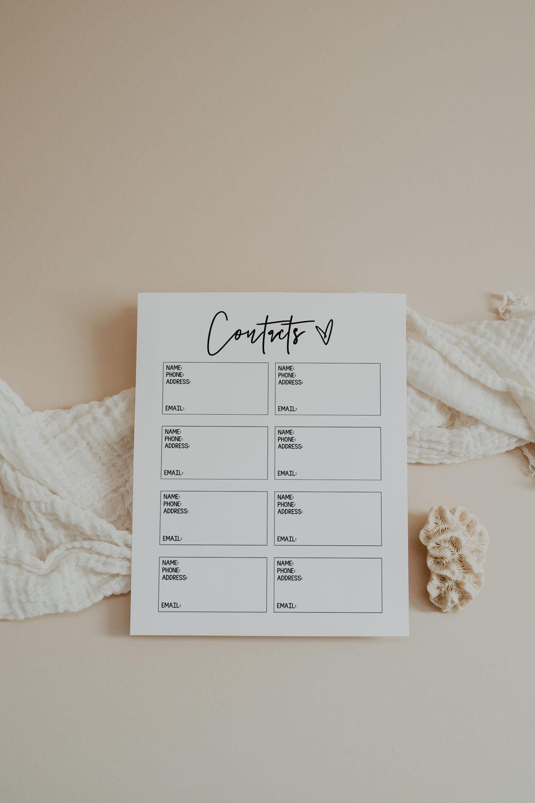 Contacts List Template, Phone & Email Directory, Address Book ...