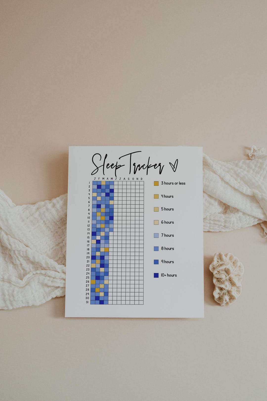 Printable Sleep Tracker, Naps, Rest, Insomnia, Daily, Weekly, Yearly ...