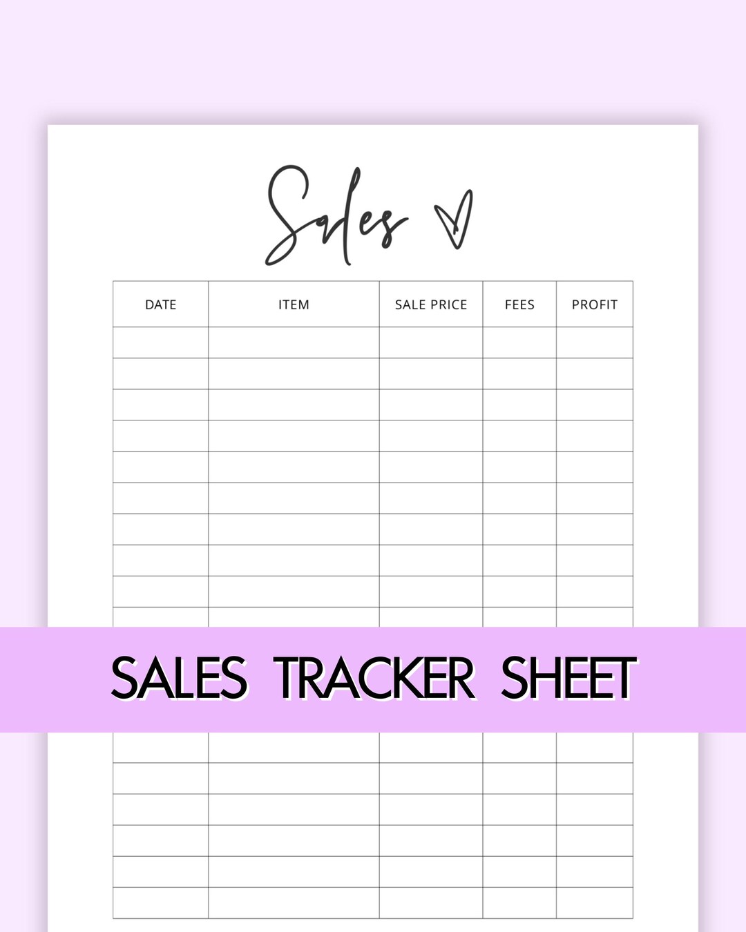 Sales Tracker Sheet, Profit, Order Tracker, Revenue, Personal Finance ...