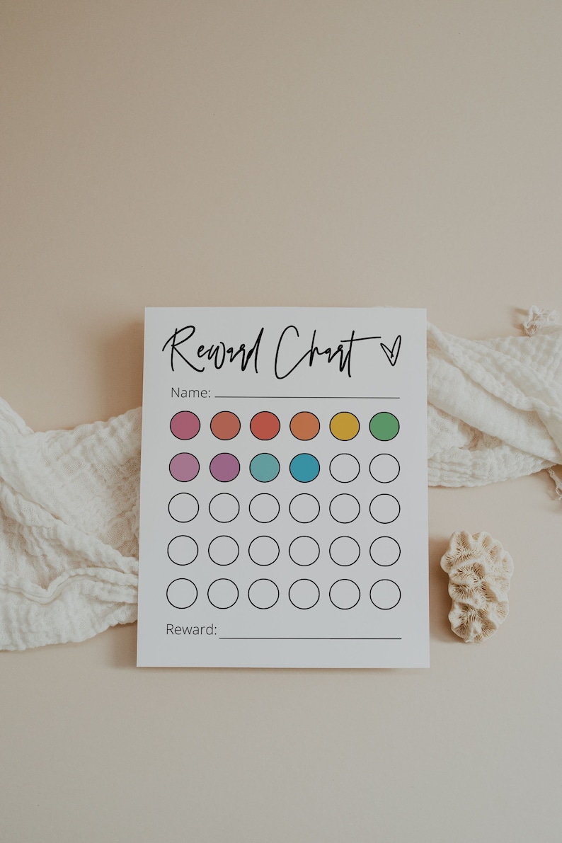 Printable Reward Chart Kids Reward Chart Routine Chore - Etsy