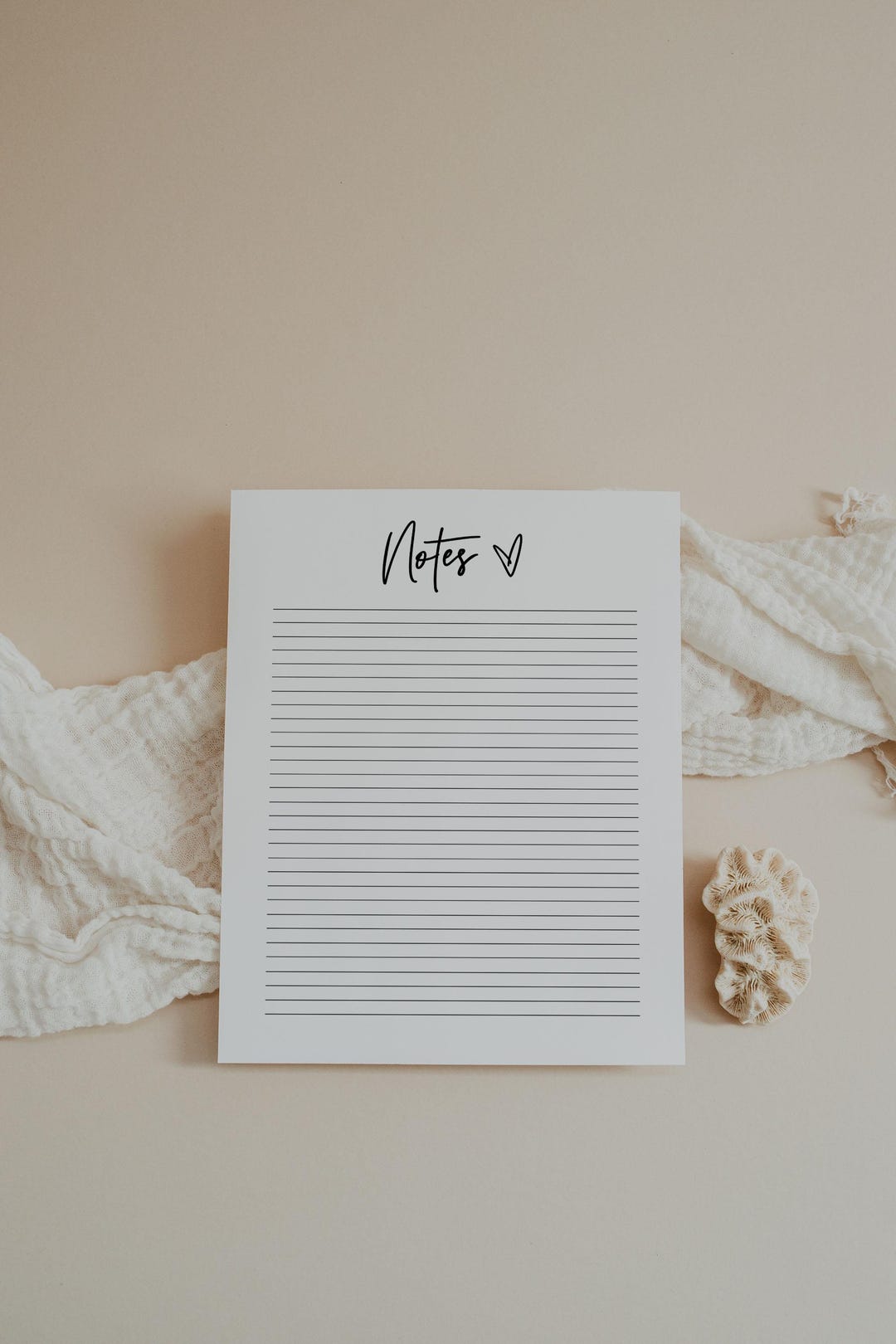 Notes Page Template, Writing Organizer, Journal Sheet, Idea Capture ...