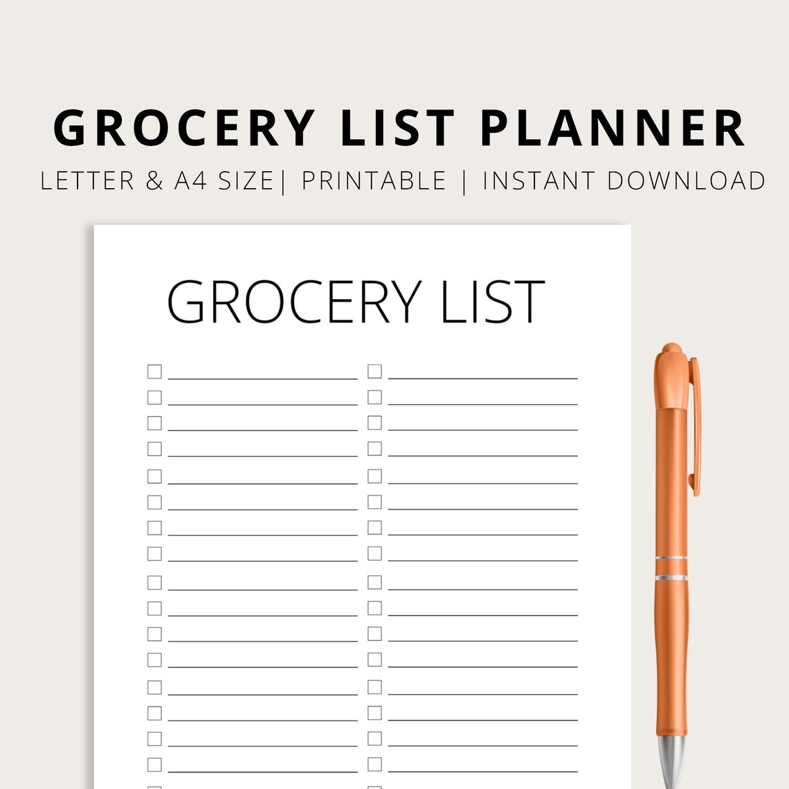 Grocery List Tracker Meal Planner Food Journal Weekly Menu - Etsy