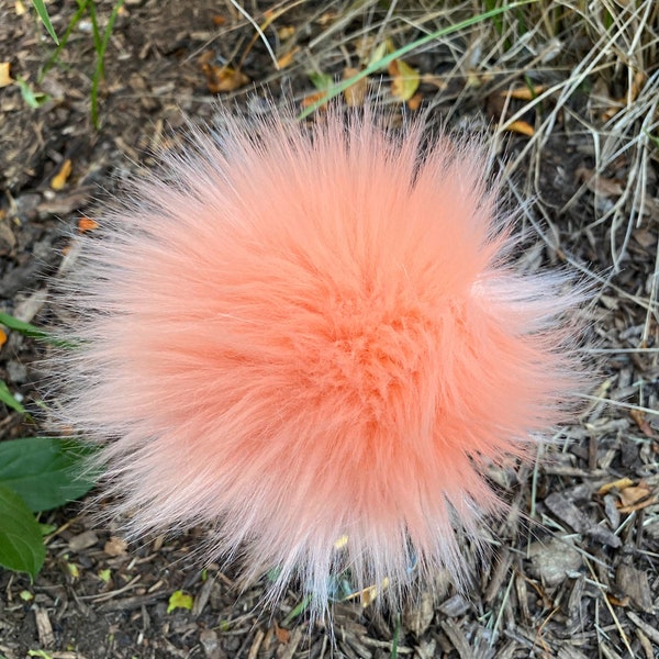Peach Pom Pom - Etsy