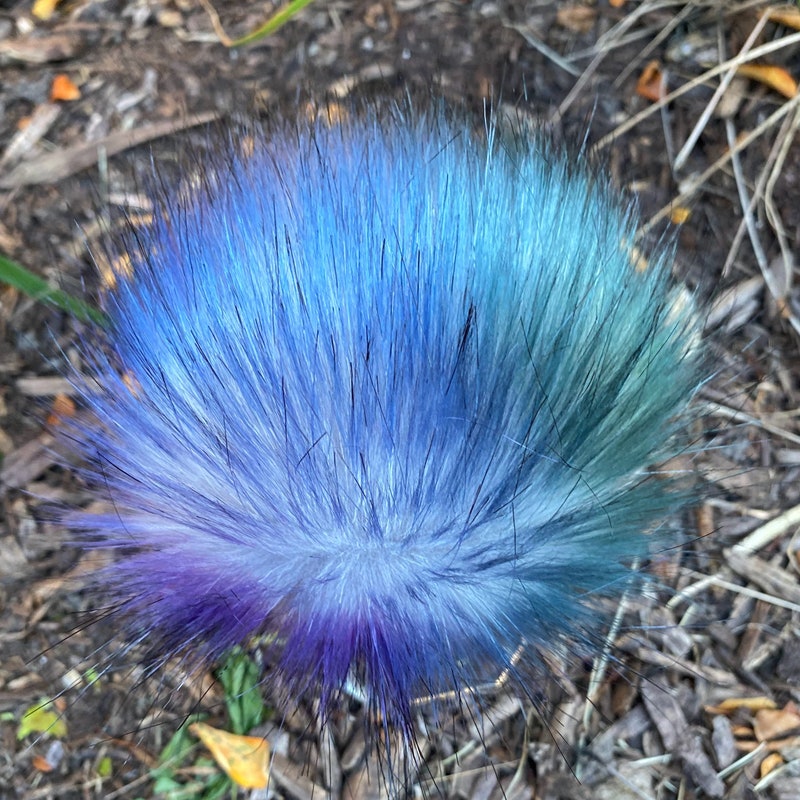 Multicolored Fur Pom Poms - Etsy