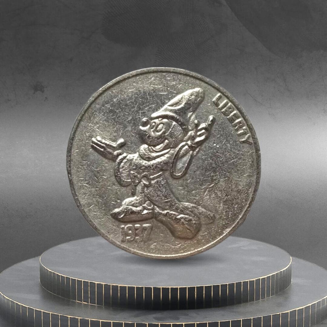 Hobo Coin Mickey Mouse Disney Cartoon Childhood Character American ...