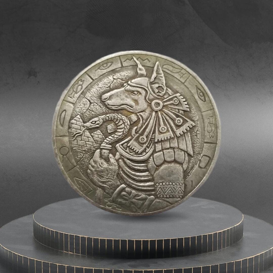 Hobo Coin Anubis Old Egyptian God Care of the Dead American Custom Coin ...
