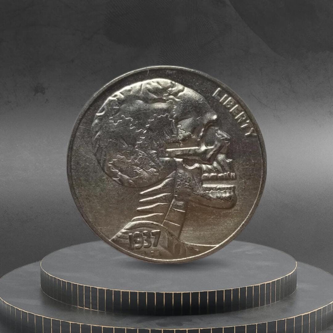 Hobo Coin Skull Man the Human Body Art Custom Coin Nickel - Etsy