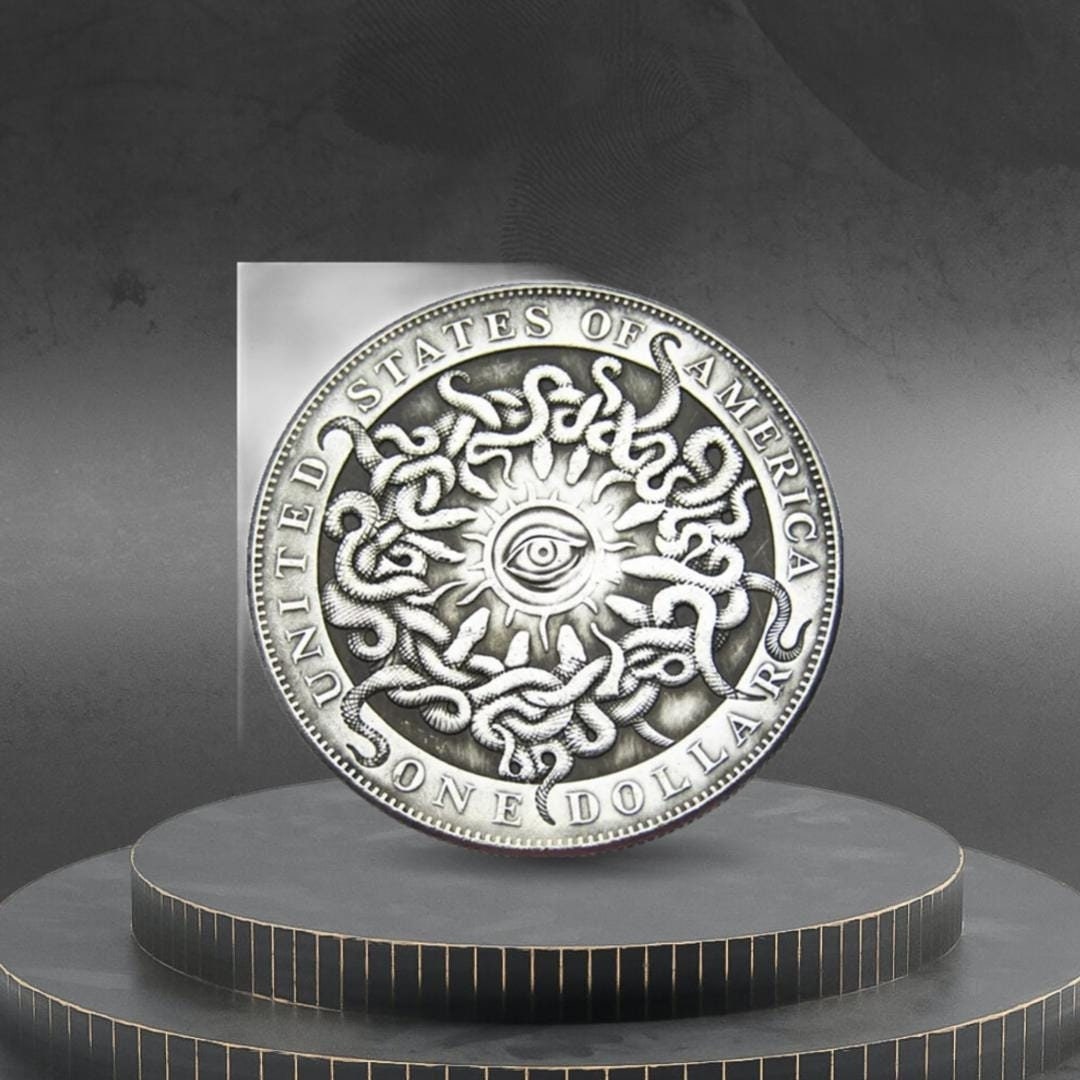 Hobo Coin All Seeing Eye Illuminati Symbol Secret American Custom Coin ...