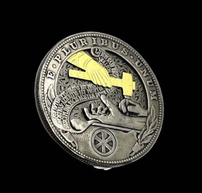 Moving Coin Gods Wrath Golden Background Roman Booteen Morgan Dollar ...