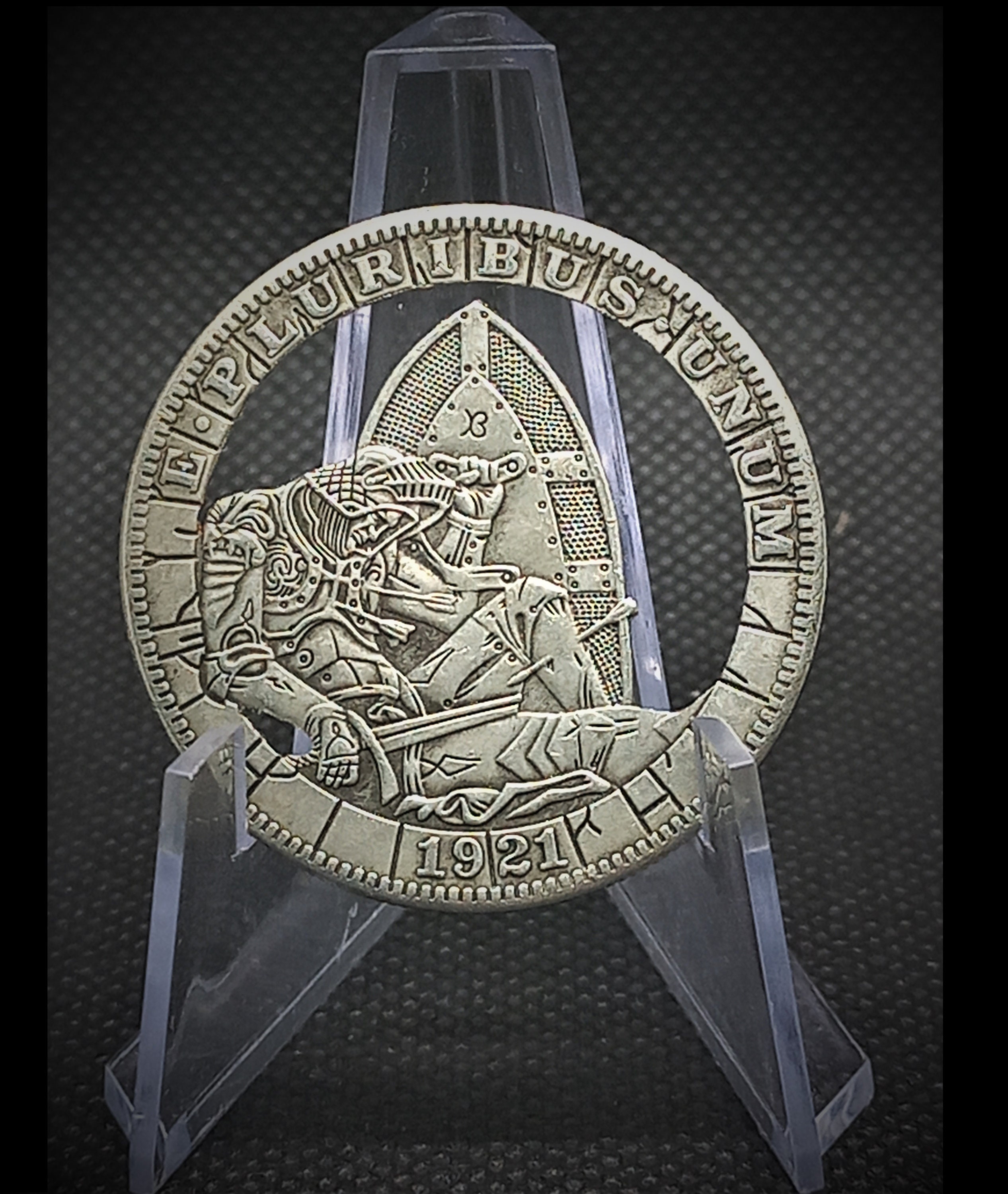 Hand Cut Medieval Templar Knight God Jesus Hobo Coin Cutting Jewelry ...