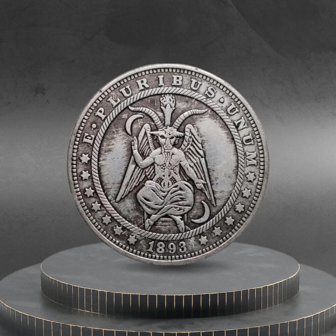 Hobo Coin Devil Satan Lucifer Demon Hell Pentagram American Custom Coin ...
