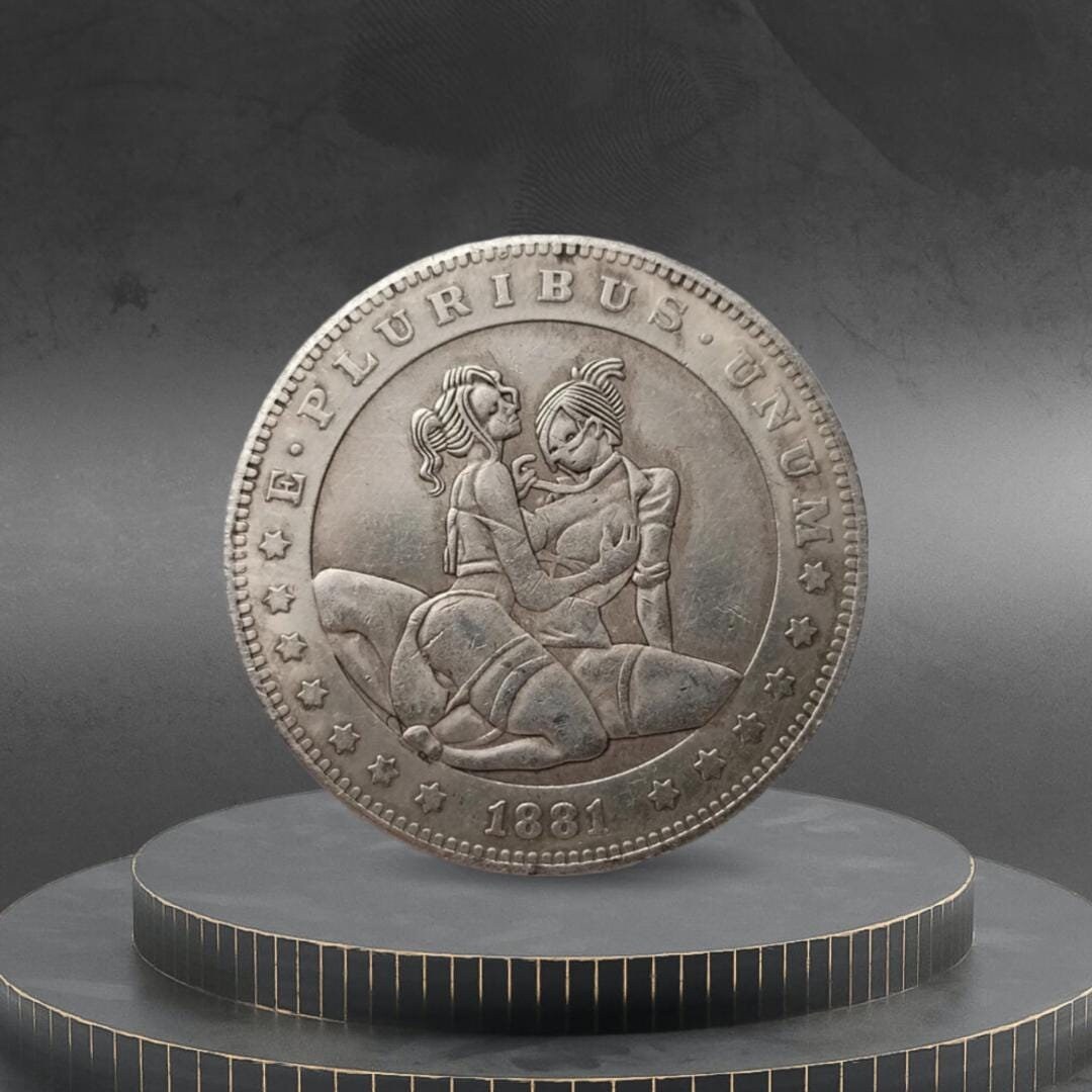 Hobo Coin LGBT 2 Girl Lesbian Love Moment Art American Custom Coin ...