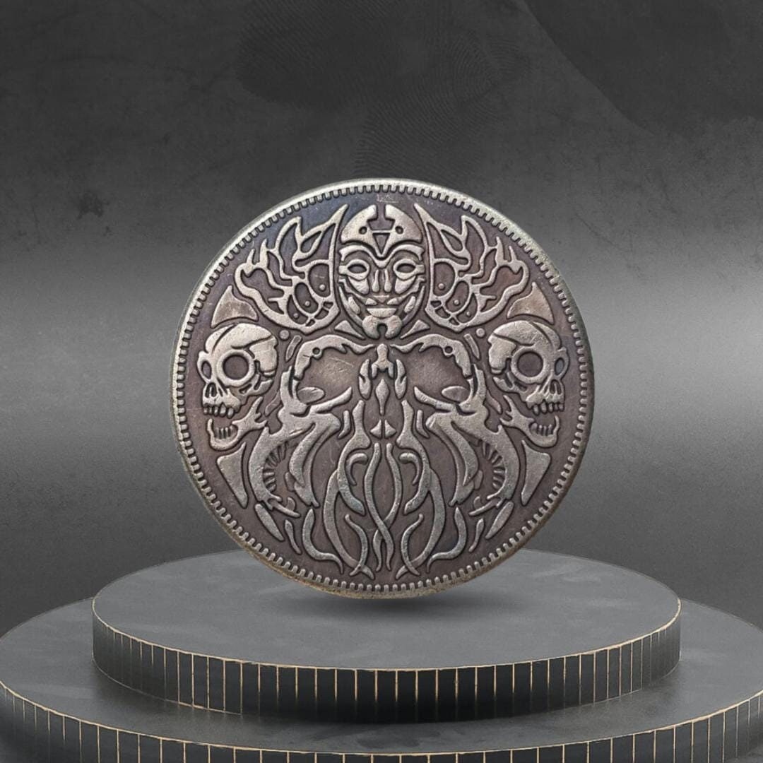 Hobo Coin Pure Evil Heaven Hell Skull God Angel American Custom Coin ...