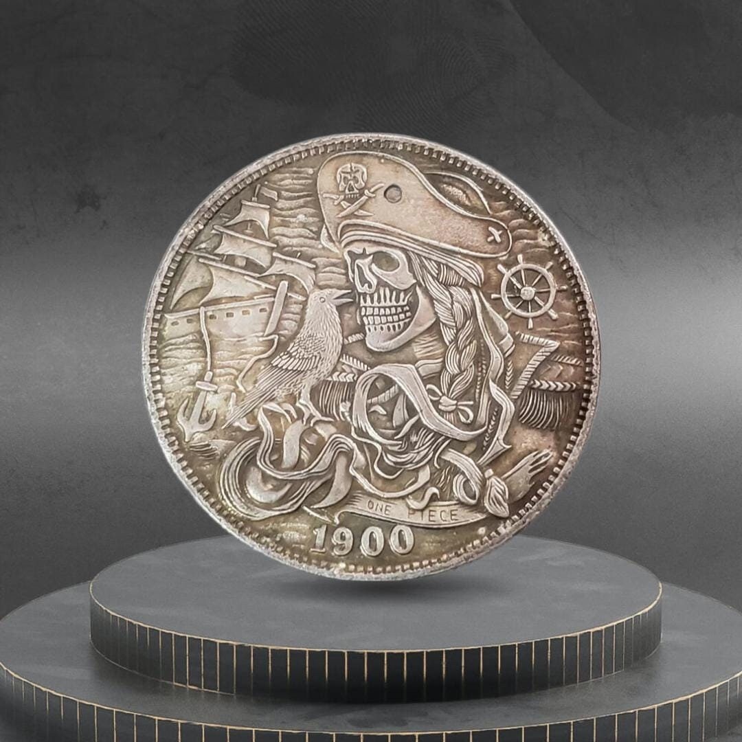 Hobo Coin Skull Pirate Captain Jack Sparrow Caribbean American Custom ...