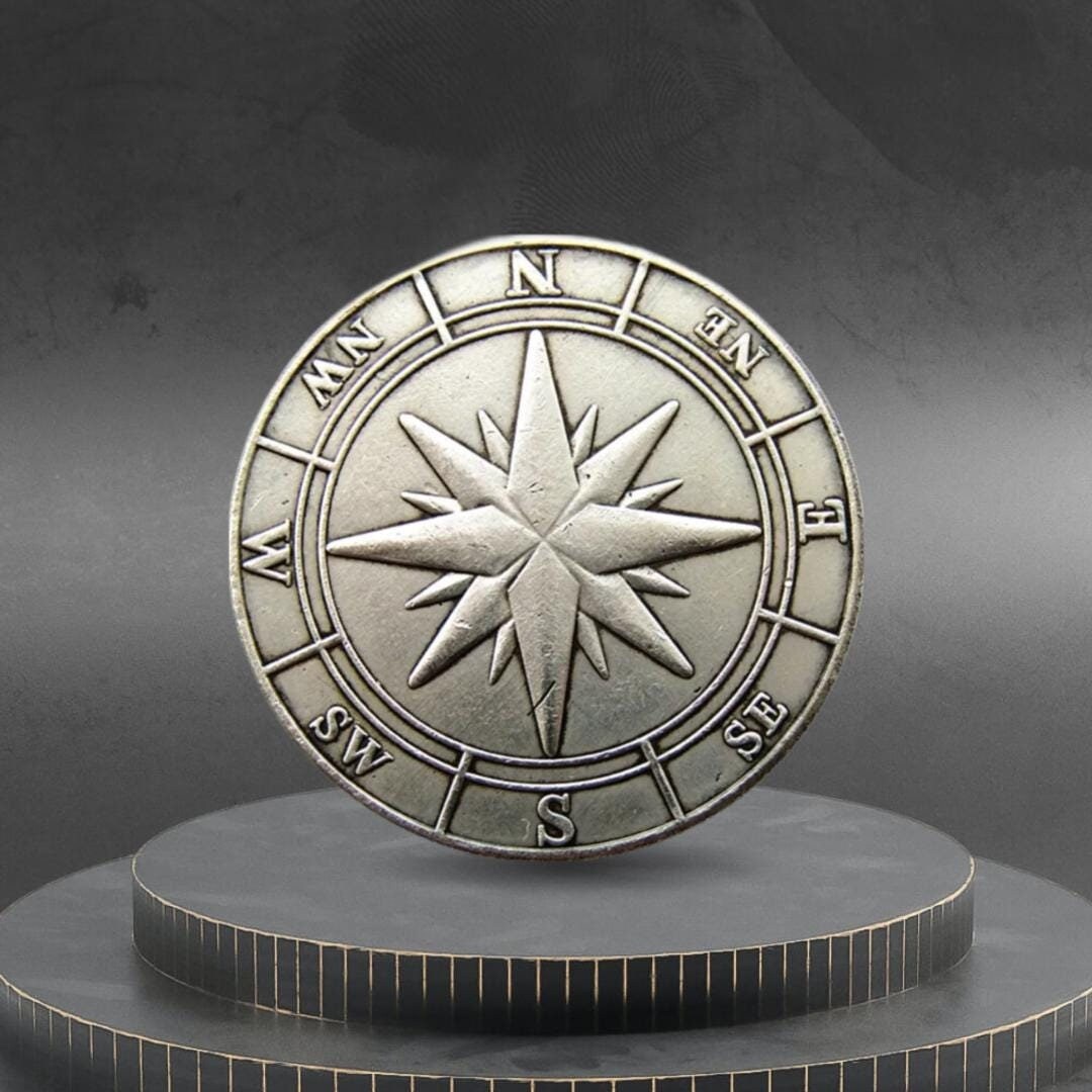 Hobo Coin Compass of the World Direction North South American Custom ...