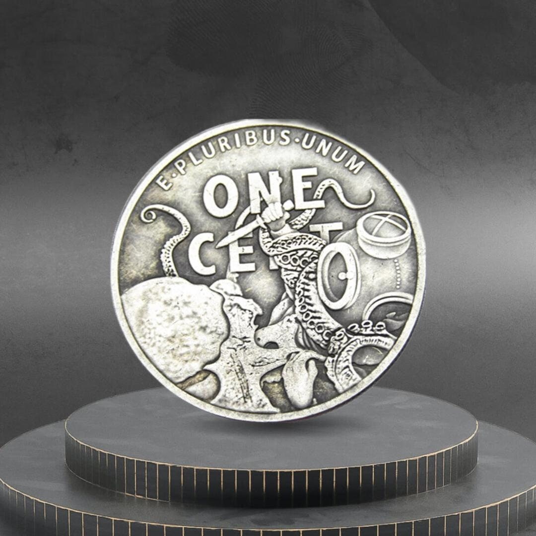 Hobo Coin Ocean Sea Skull Cthulhu God of the Void Art American Custom ...