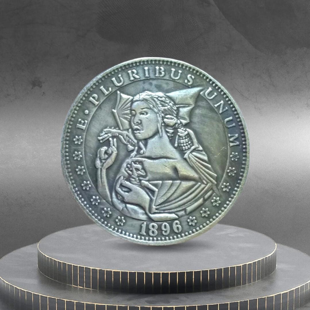Hobo Coin Queen of Dragons With Medieval Baby Dragon American Custom ...