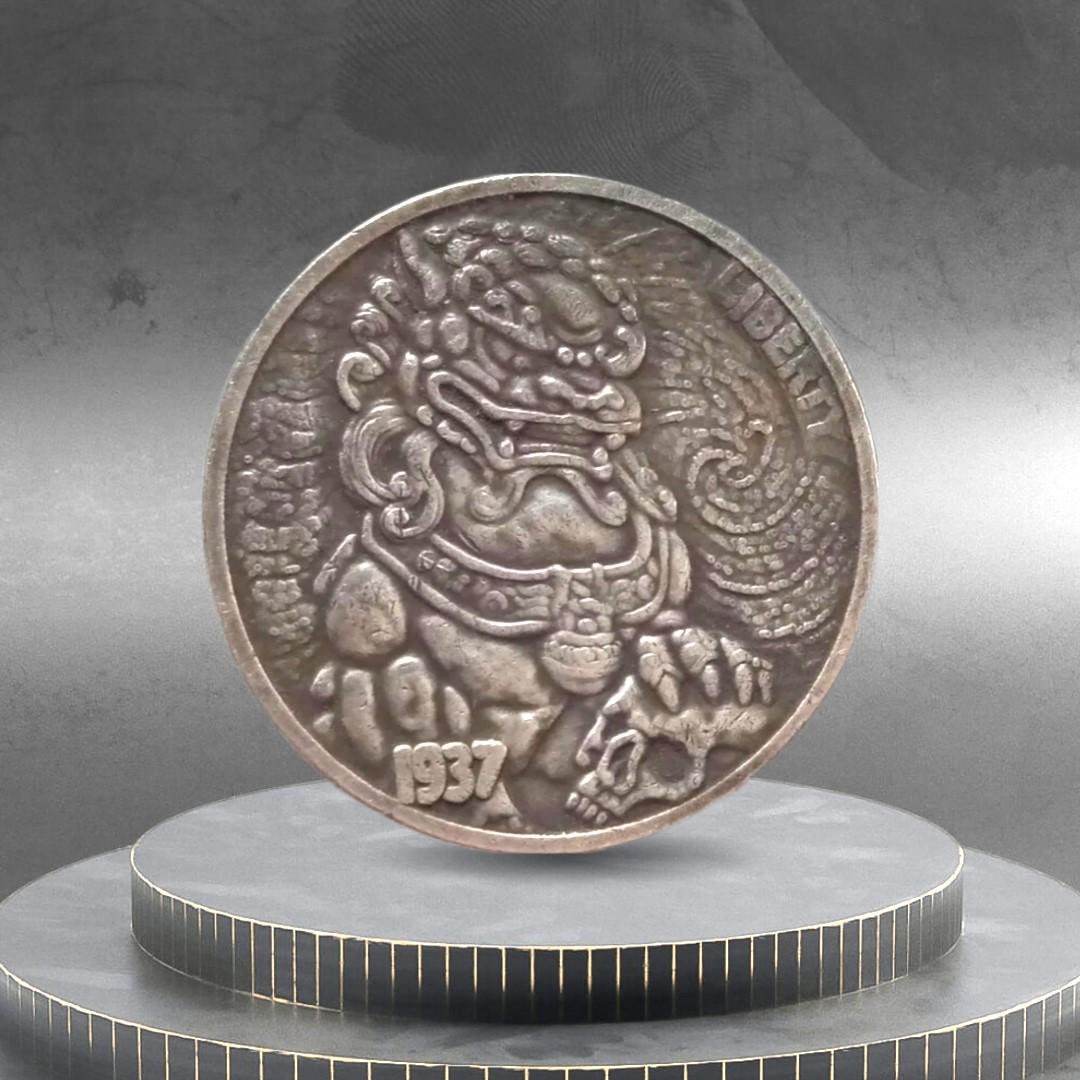 Hobo Coin Chinese Imperial Guardian Lion Foo Dog Rare American Custom ...