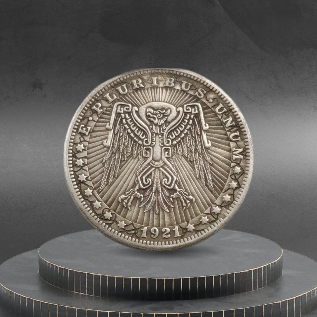 Hobo Coin Mayan God of the Sun Old Aztec Eagle Bird American Custom ...