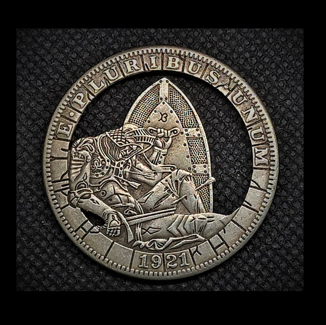 Hand Cut Medieval Templar Knight God Jesus Hobo Coin Cutting Jewelry ...