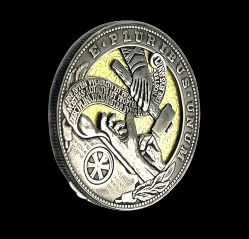 Moving Coin Gods Wrath Golden Background Roman Booteen Morgan Dollar ...