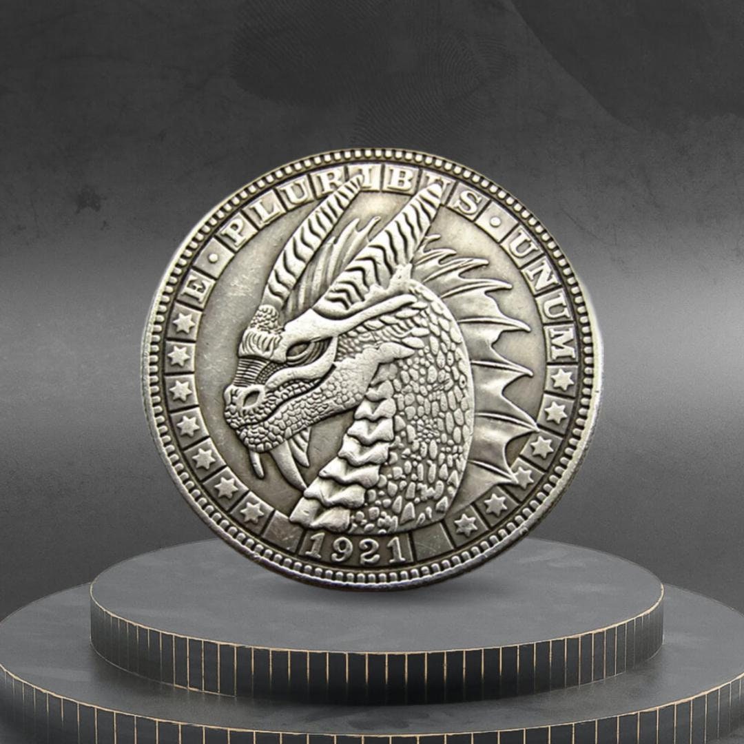 Hobo Coin Mighty Dragon Fire Breathing Medieval Creature American ...