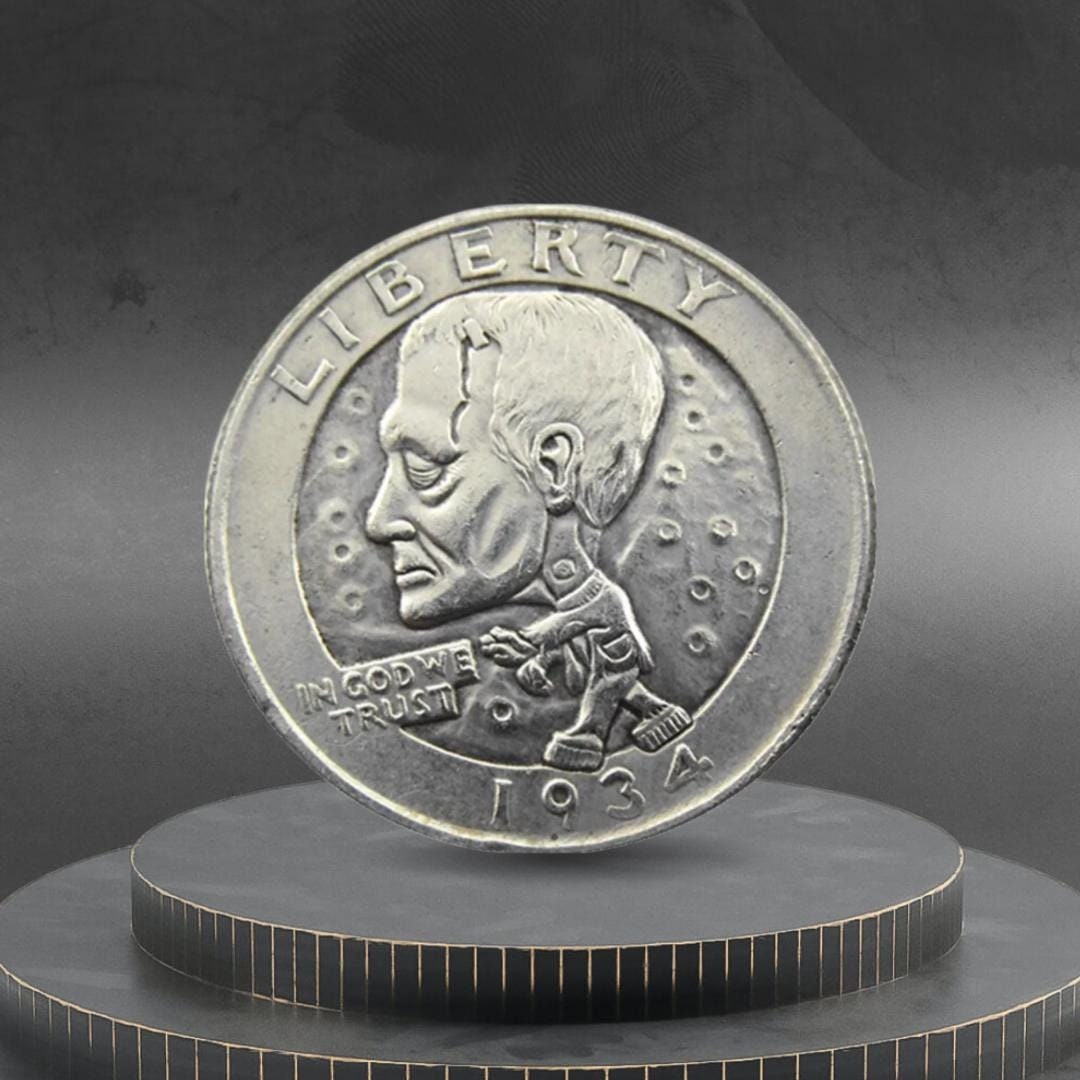 Hobo Coin Frankenstein Monster Classic Gothic Dark Art American Custom ...